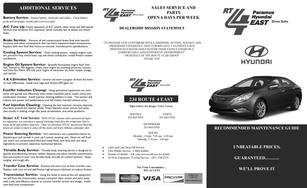 Recommended Service Outline For Your Hyundai